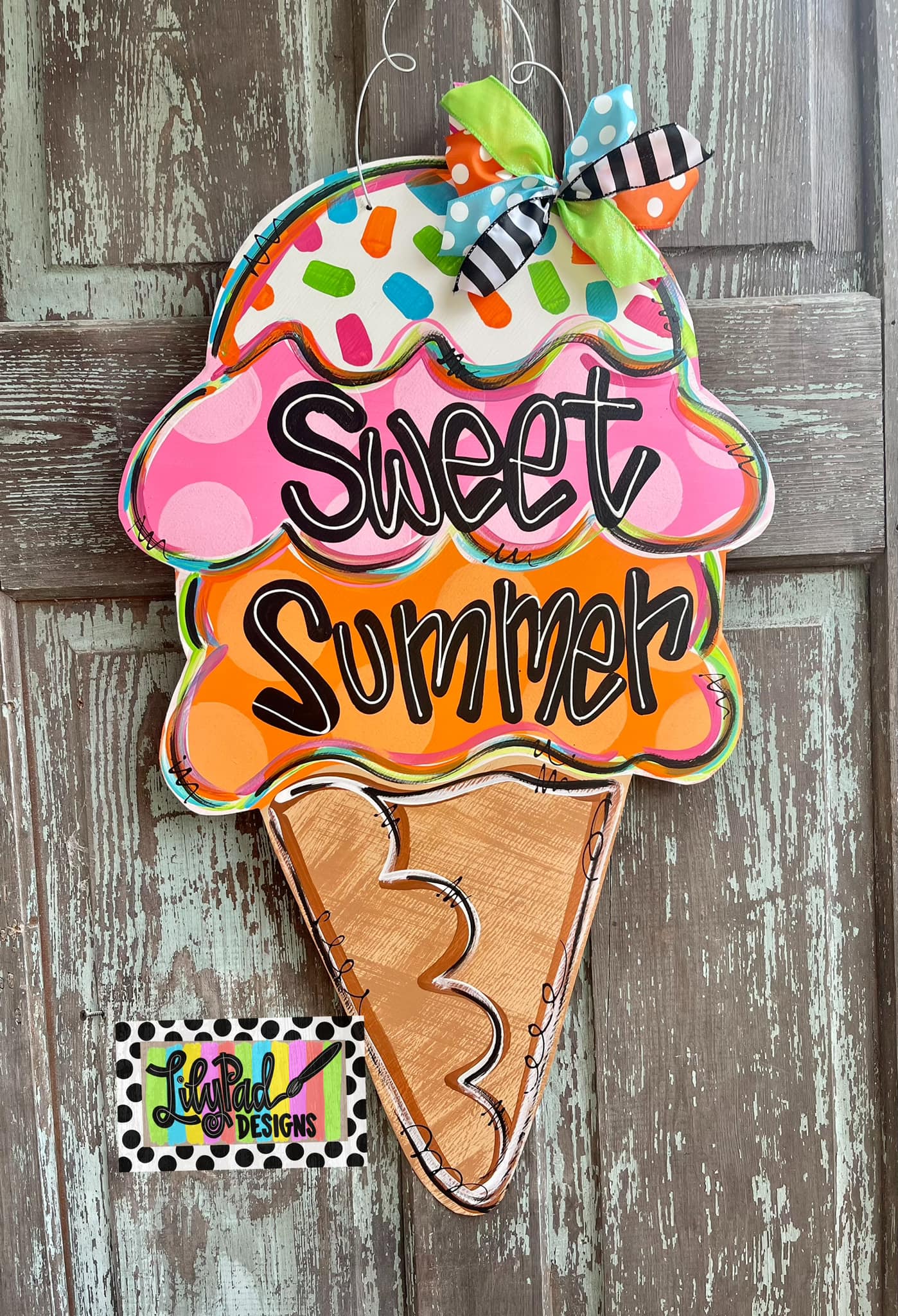 Ice cream - Door Hanger – LilyPadDesignsArt